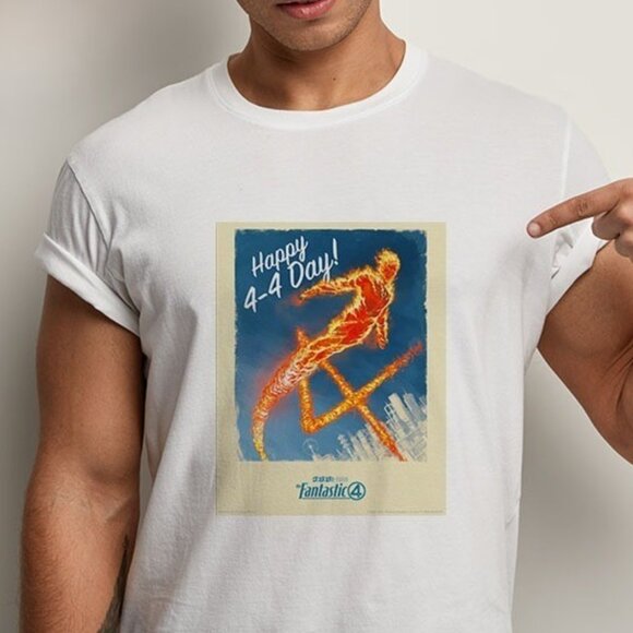 Preston L | Tops | Human Torch Fantastic Four First Retro Superhero Fan ...